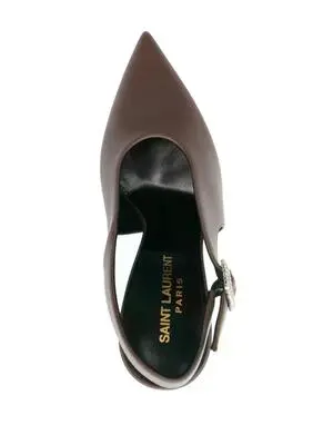 Saint Laurent Yasmeen 125mm Slingback Pumps - Brown