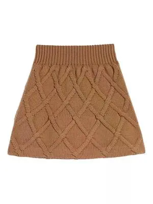 JIL SANDER Wool Mini A-line Skirt