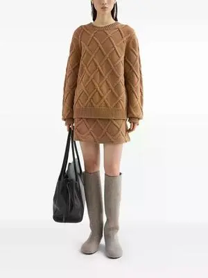 JIL SANDER Wool Mini A-line Skirt