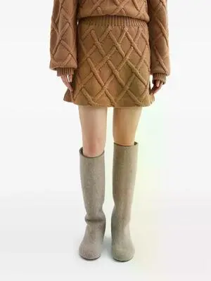 JIL SANDER Wool Mini A-line Skirt