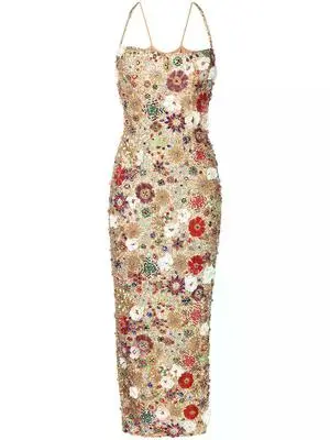 Rachel Gilbert Francesca Embellished Gown - Neutrals