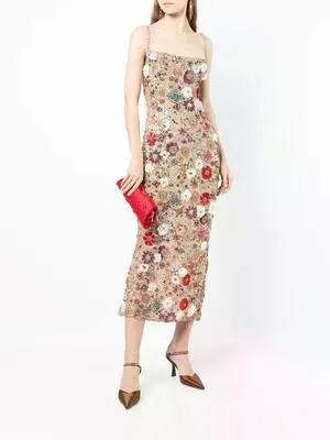 Rachel Gilbert Francesca Embellished Gown - Neutrals