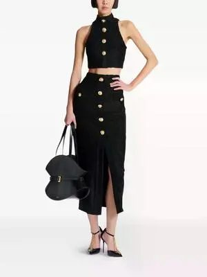 Balmain Patterned Jacquard Skirt