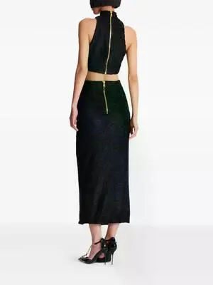 Balmain Patterned Jacquard Skirt