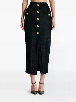 Balmain Patterned Jacquard Skirt