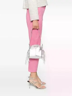 Maje Miss M Metallic Shoulder Bag - Silver