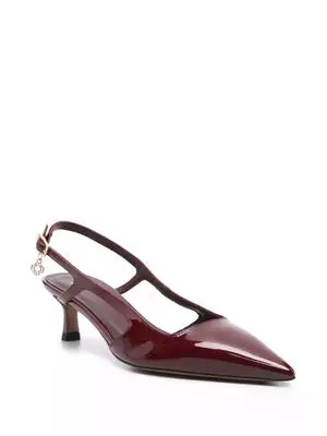 Maje Patent Leather Slingback Pumps - Red