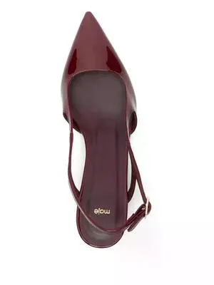 Maje Patent Leather Slingback Pumps - Red