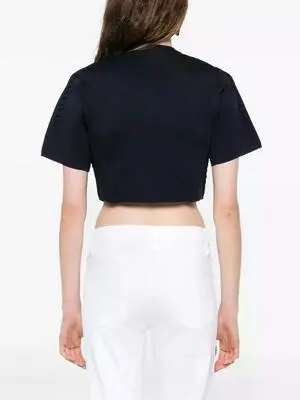 Maje Cropped Pointelle Knit Cardigan