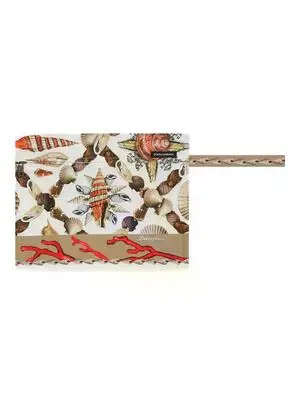 Dolce & Gabbana Shell-print Swim Shorts - Neutrals