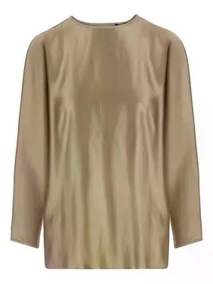 Giorgio Armani Satin-finish Long-sleeve Top