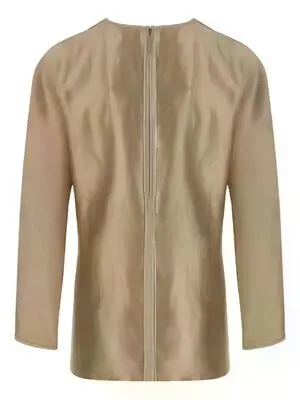 Giorgio Armani Satin-finish Long-sleeve Top