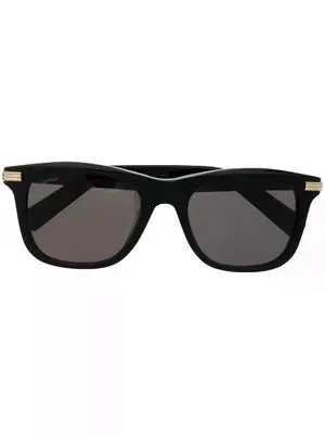 Cartier Square-frame Sunglasses With Gold-tone Hardware - Black