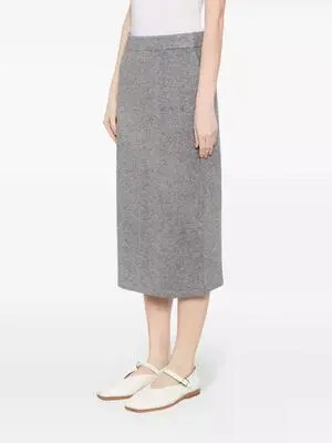 Vince Knitted Midi Skirt - Grey