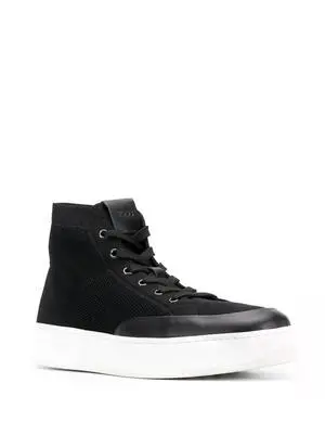 TOD'S High-top Mesh And Leather Sneakers