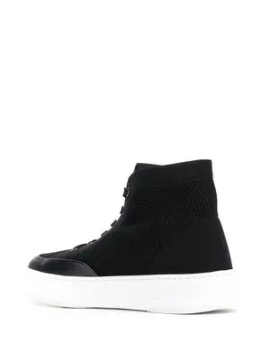 TOD'S High-top Mesh And Leather Sneakers