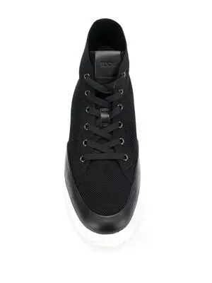 TOD'S High-top Mesh And Leather Sneakers