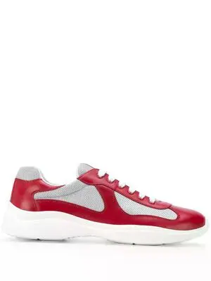 Prada Low-top Flatform Sneakers - Red