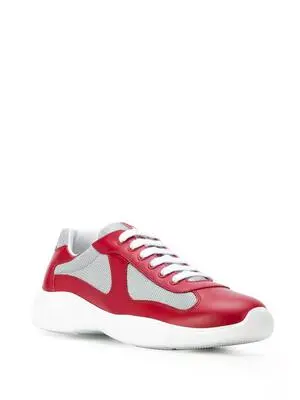 Prada Low-top Flatform Sneakers - Red