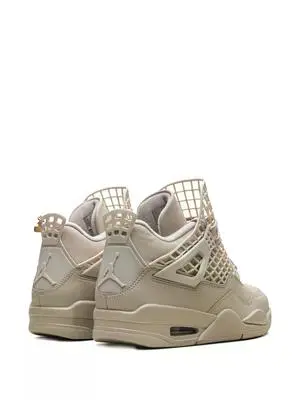 JORDAN 4 Retro Rattan/metallic Gold High Top Sneakers