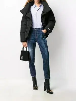 Dsquared2 Studded Cropped Skinny-fit Jeans