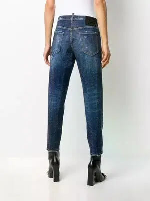 Dsquared2 Studded Cropped Skinny-fit Jeans