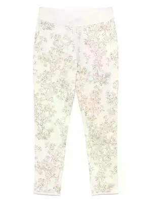 JUVIA Straight Leg Cotton-blend Pants - Neutrals