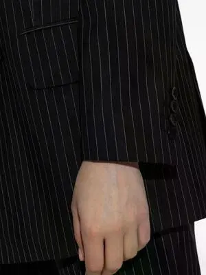 Max Mara Pinstriped Double-breasted Blazer - Black