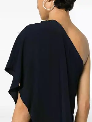 Ralph Lauren One-shoulder Cape Jumpsuit - Blue