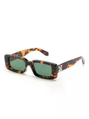 Off-White Arthur Rectangle-frame Sunglasses - Brown