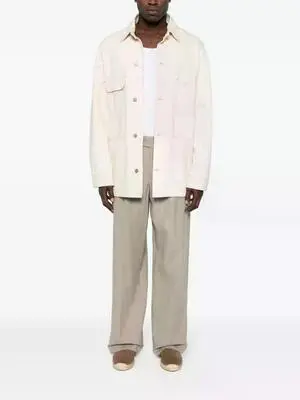 Giorgio Armani Linen Straight-leg Trousers