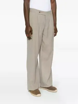 Giorgio Armani Linen Straight-leg Trousers