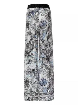 Just Cavalli Floral-print Trousers - White