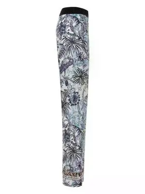Just Cavalli Floral-print Trousers - White
