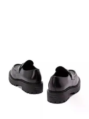 Prada Leather Loafers - Black