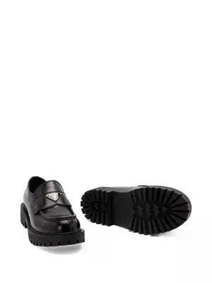 Prada Leather Loafers - Black