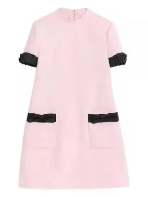 Valentino Garavani Crepe Couture Mini Dress With Bow Detailing