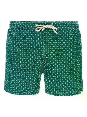 MC2 SAINT BARTH Floral-print Swim Shorts - Green