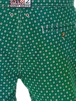 MC2 SAINT BARTH Floral-print Swim Shorts - Green
