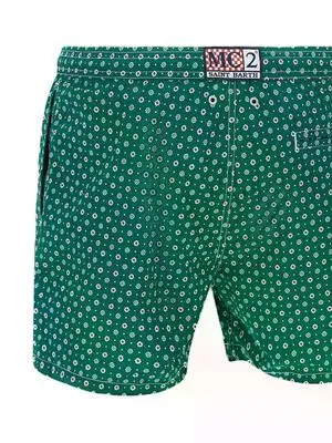 MC2 SAINT BARTH Floral-print Swim Shorts - Green