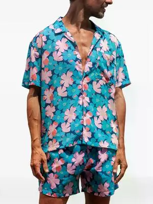 BOARDIES Floral-print Swim Shorts - Blue