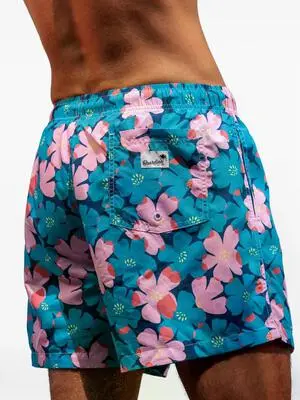 BOARDIES Floral-print Swim Shorts - Blue