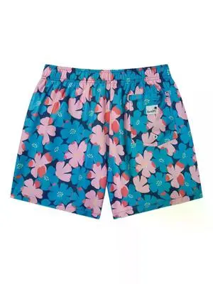 BOARDIES Floral-print Swim Shorts - Blue