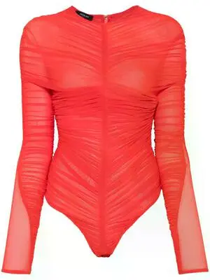 MUGLER Ruched Bodysuit