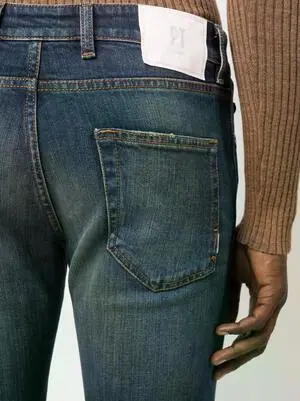 PT TORINO Washed Slim-cut Jeans - Blue