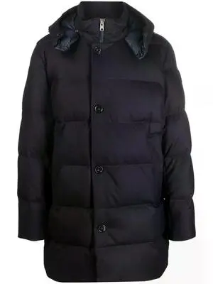 Woolrich Quilted Down Parka Coat - Blue