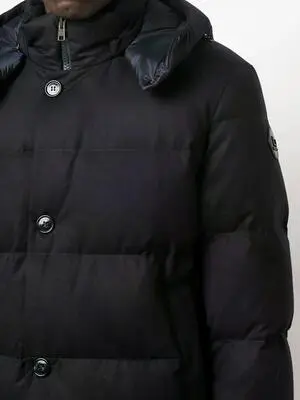 Woolrich Quilted Down Parka Coat - Blue