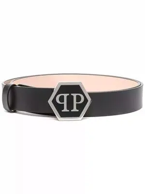 Philipp Plein Leather Belt - Black