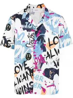 PORTS V Graffiti-print Short-sleeved Shirt