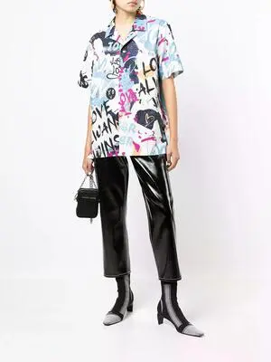 PORTS V Graffiti-print Short-sleeved Shirt